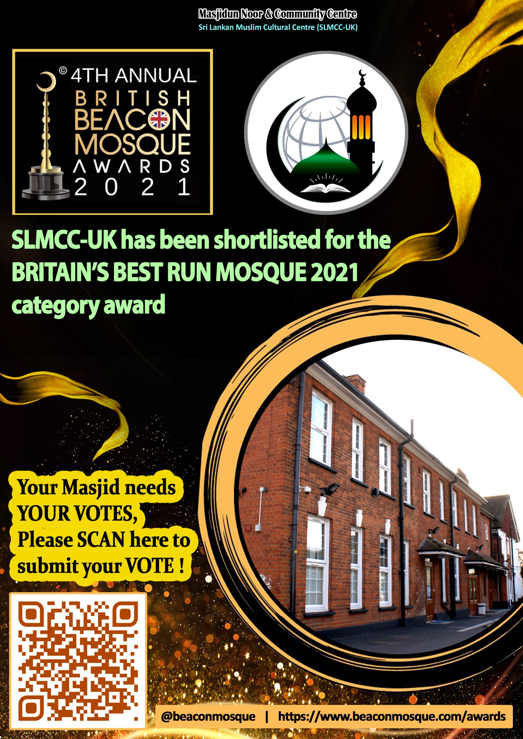 SLMCC has been shotlisted for the Beacon Mosque Award 2021 - SLMCC